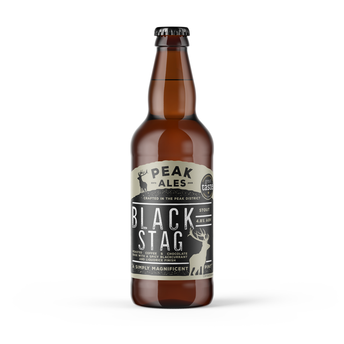 Black Stag Stout x 12 Bottles - Traditional Ale | Peak Ales